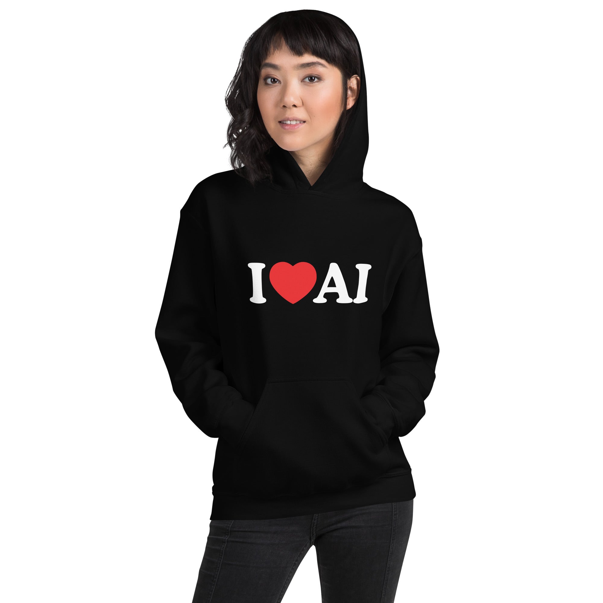 I Love AI Hoodie (unisex) - AI Store
