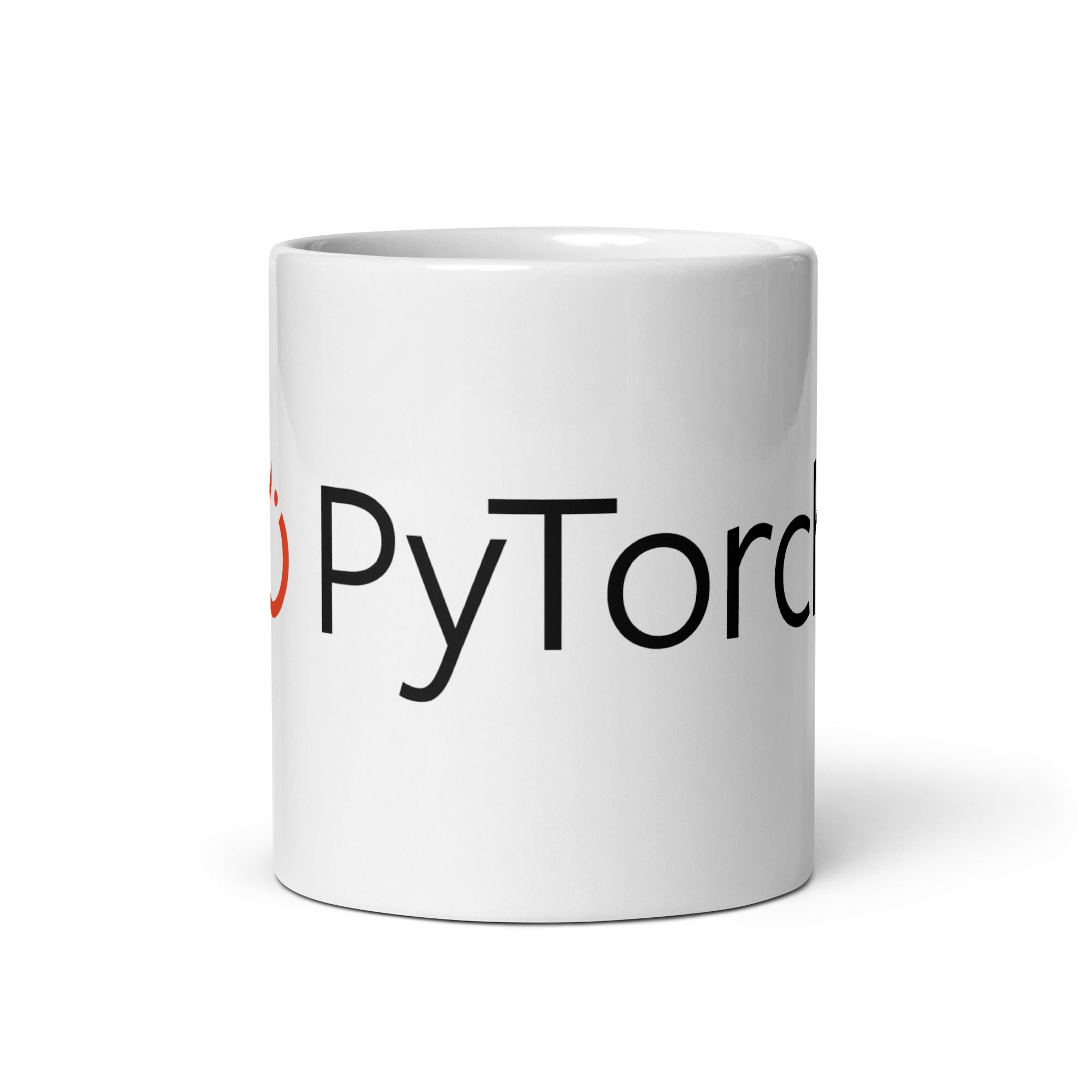 PyTorch Logo White Glossy Mug - AI Store