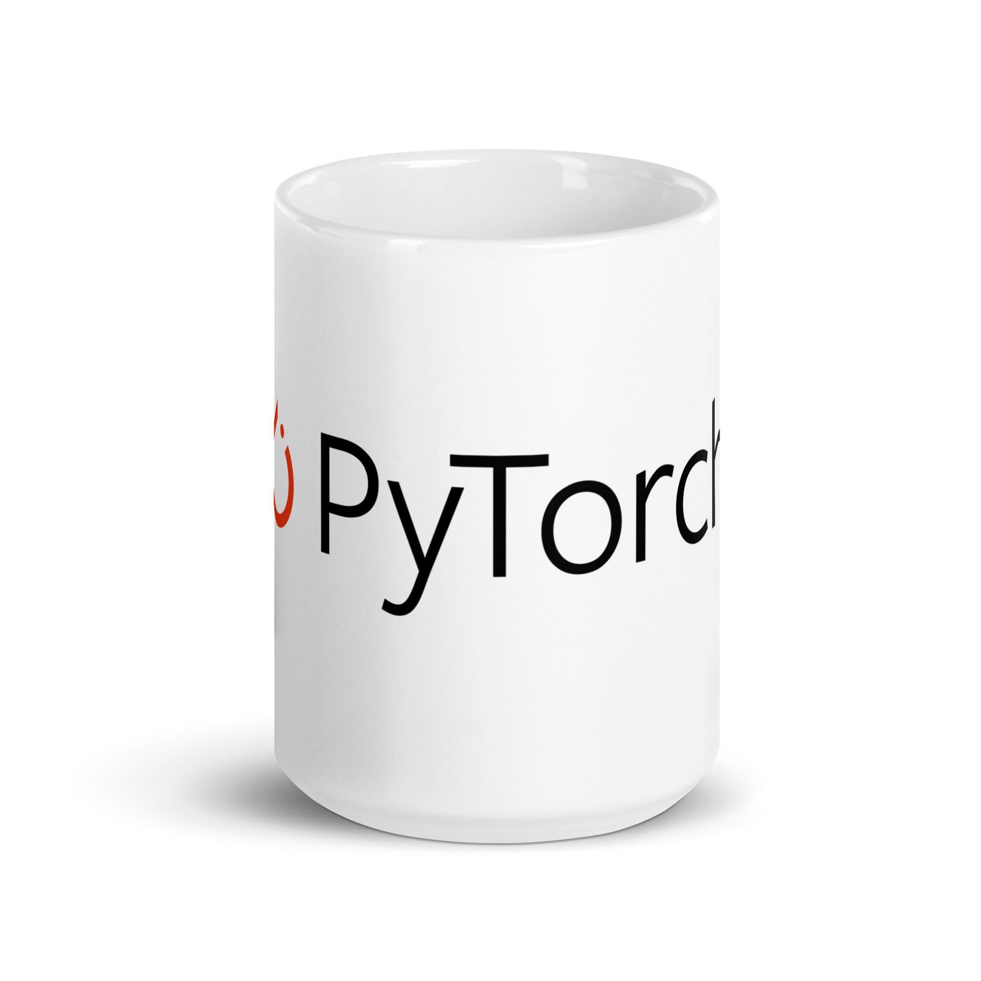 PyTorch Logo White Glossy Mug - AI Store