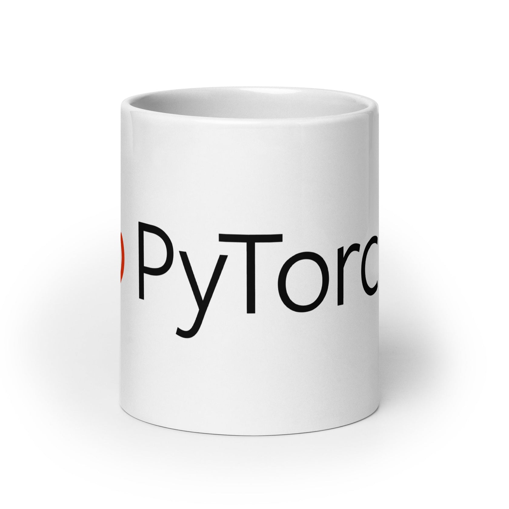 PyTorch Logo White Glossy Mug - AI Store