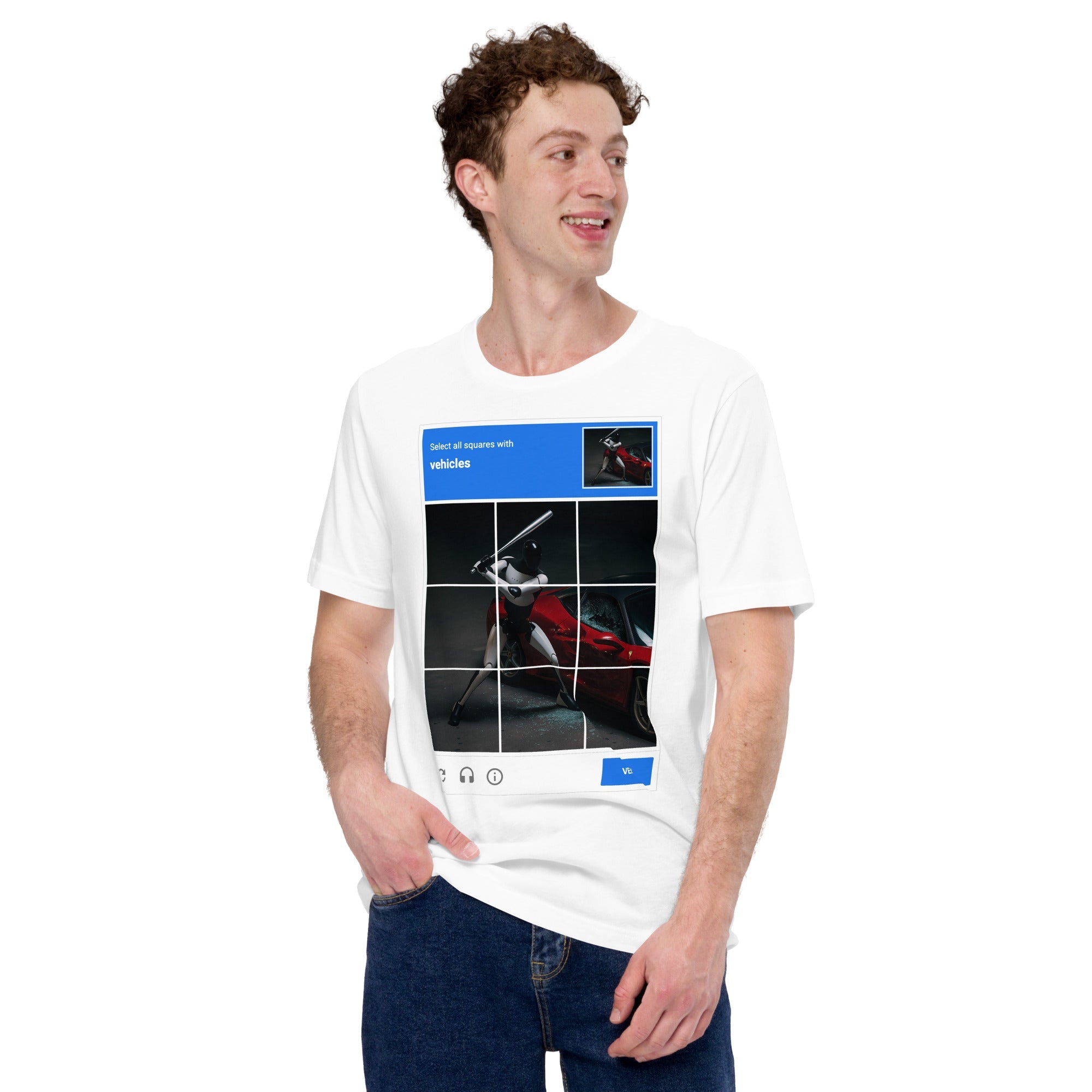 Select the Vehicles CAPTCHA T-Shirt (unisex) - AI Store